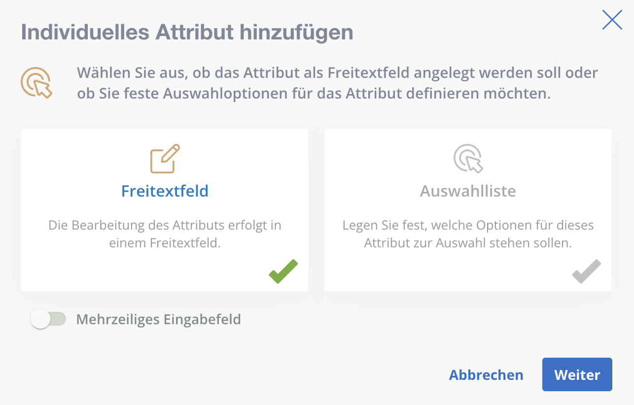 Individuelle Attribute konfigurieren – Lexeri Hilfe & Support